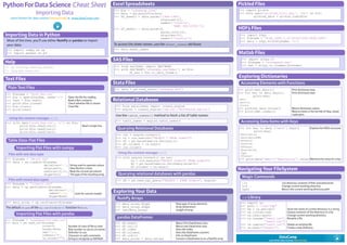DataCamp Cheat Sheets 4 Python Users (2020) | PDF | Databases | Computer Software and Applications