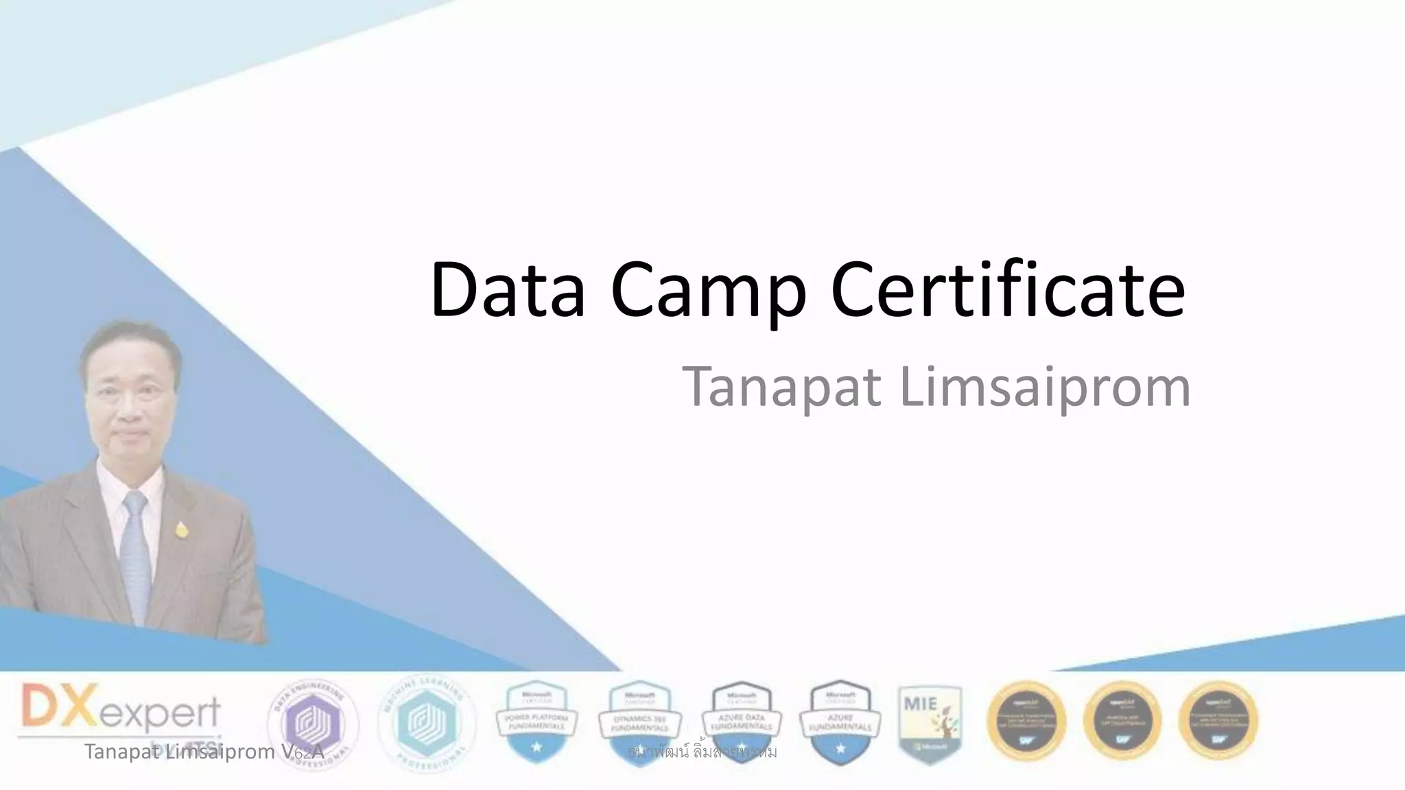Tanapat DataCamp Certificate | PDF