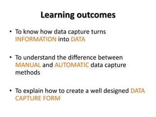 Data capture | PPTX