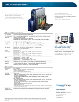 Impresora de Credenciales Datacard sd460 folleto | PDF