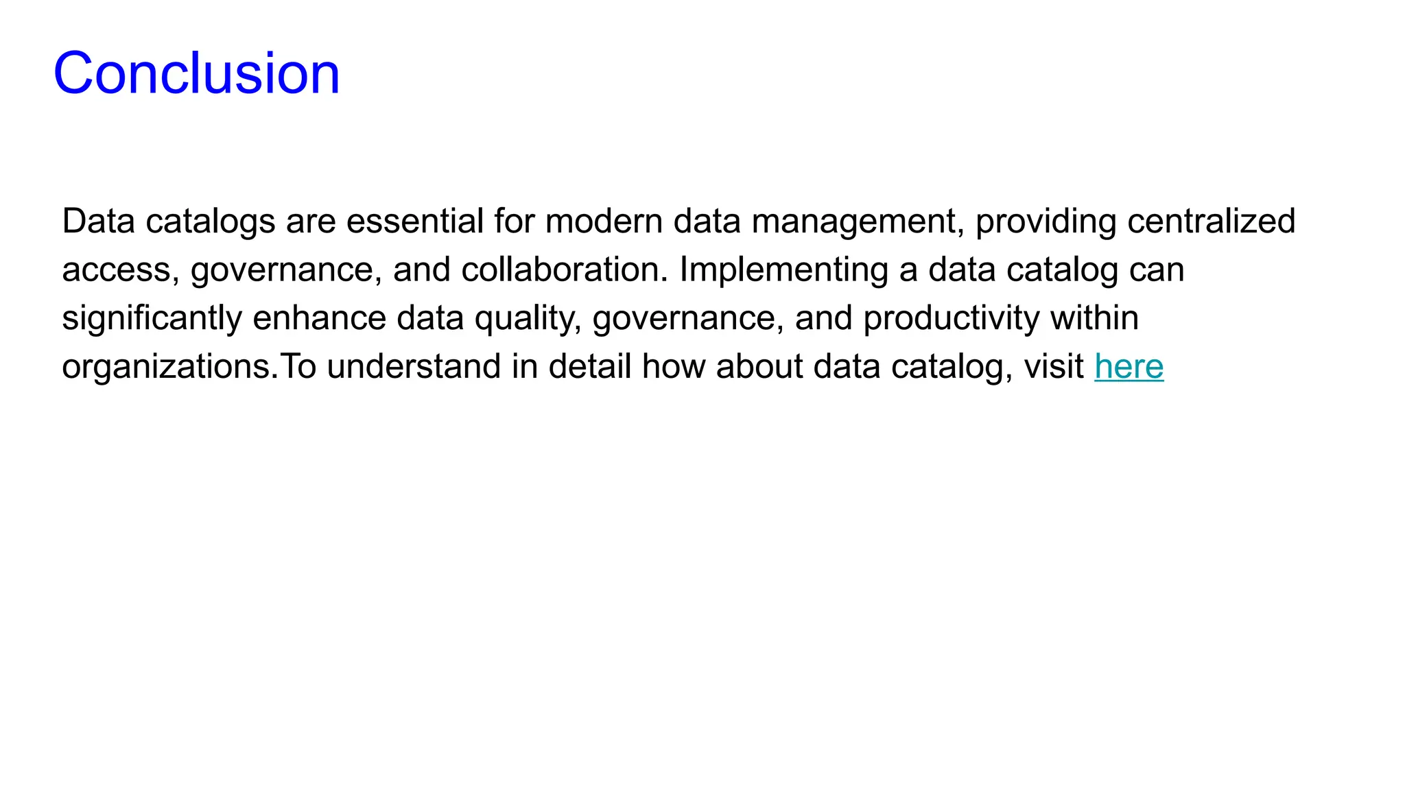 Data Catalog: Centralizing Data Management for Better Control | PPT