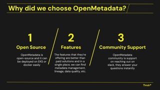 OpenMetadata Spotlight - OpenMetadata @ Thndr by Fizza Abid | PDF