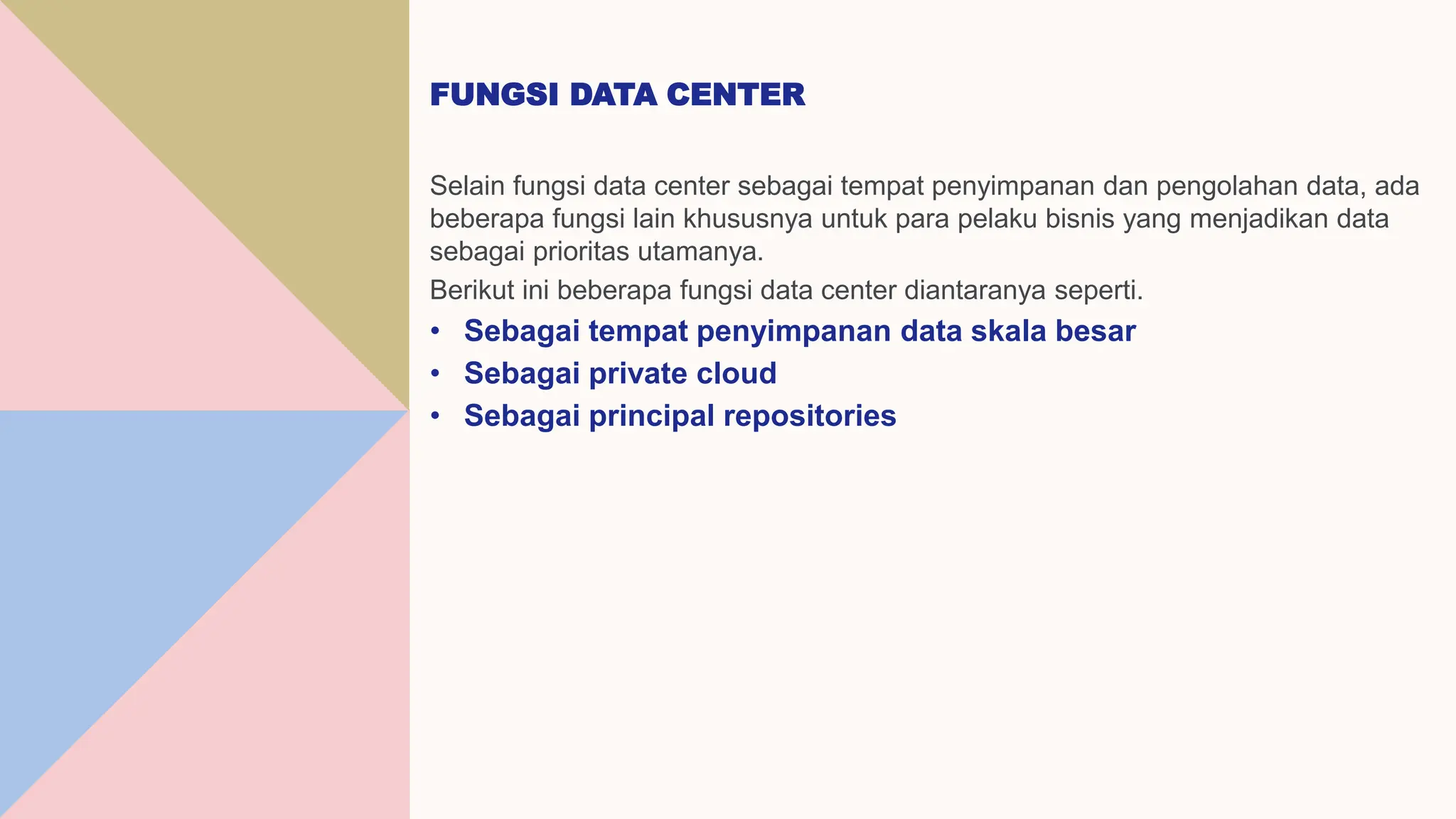 Materi Data Center1 ppt dibuat oleh @123A | PPTX
