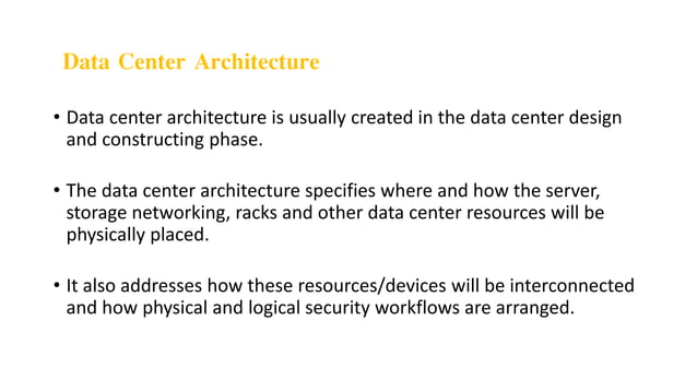 Data center architure ppts | PPT