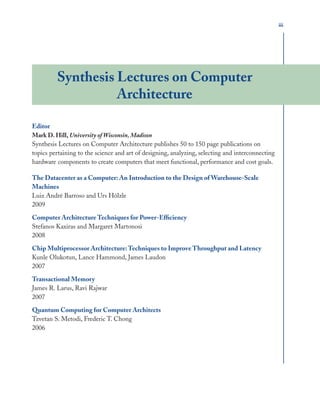 Datacenter as computer | PDF