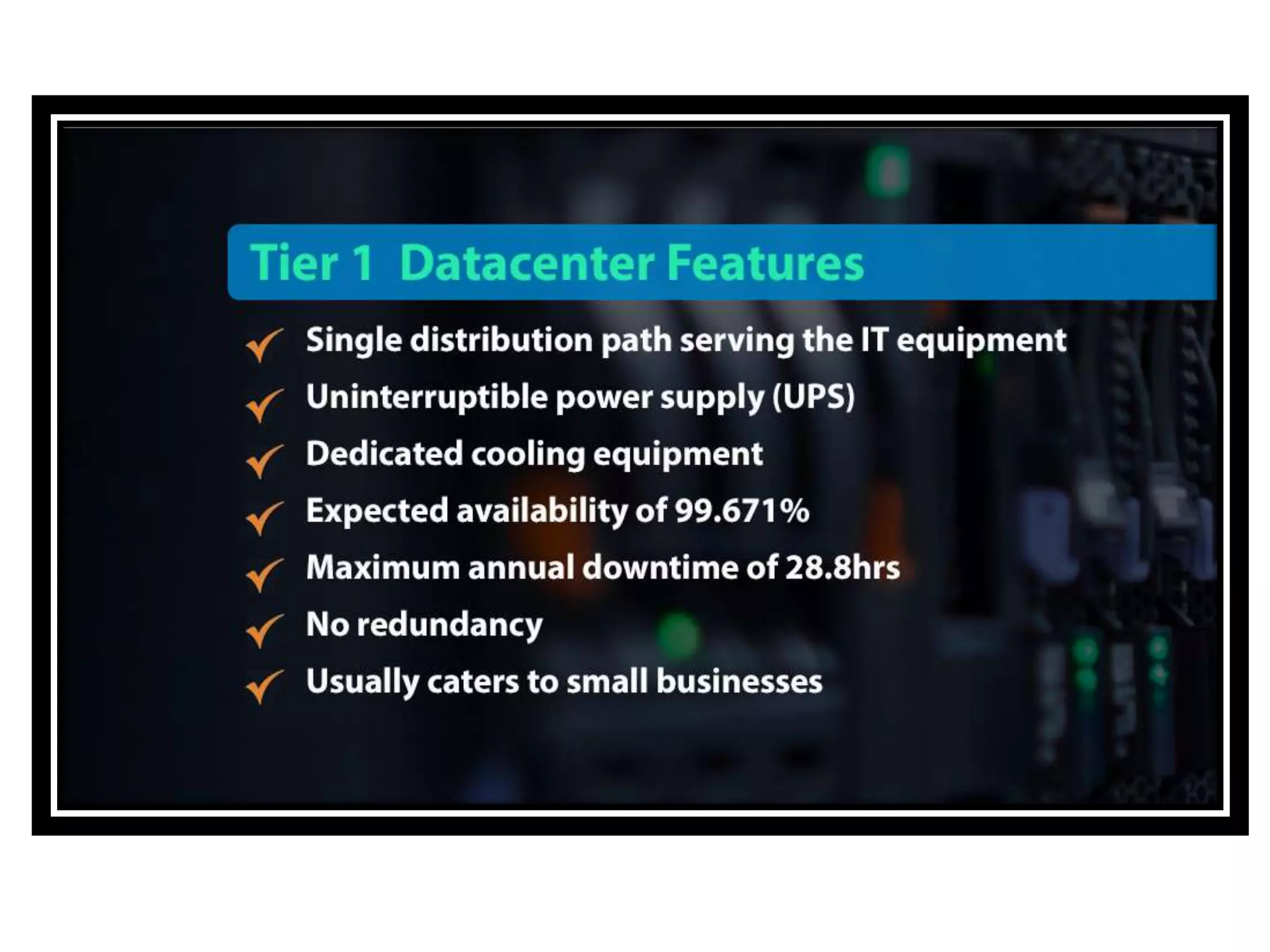 Datacenter Tier Cheat Sheet | PPTX