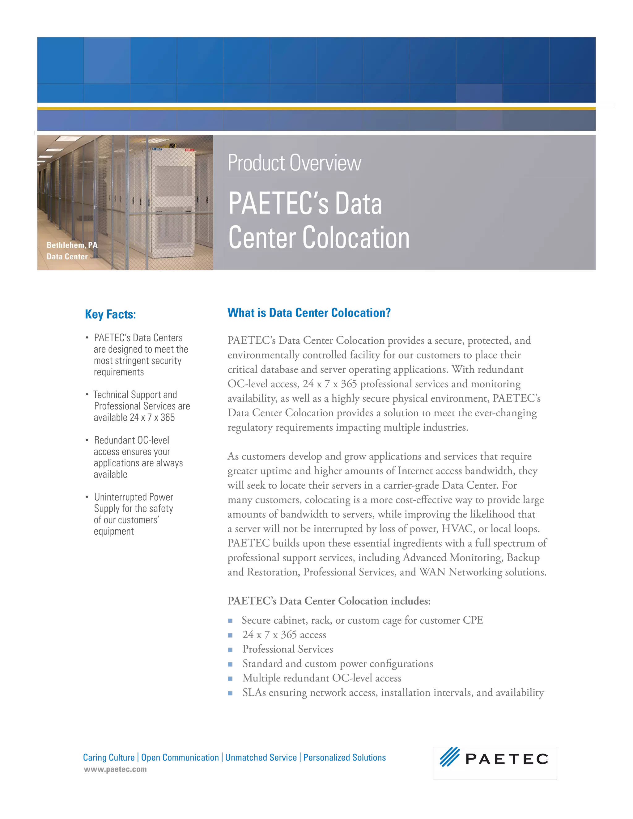 Data Center Colocation Product Overview | PDF | Computing | Technology & Computing