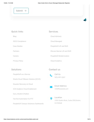 Data Center Exit to Cloud Migration Services | PDF