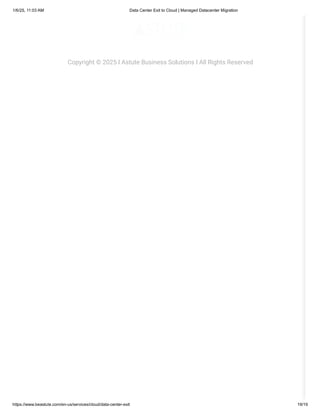 Data Center Exit to Cloud Migration Services | PDF