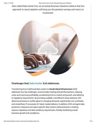 Data Center Exit to Cloud Migration Services | PDF