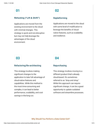 Data Center Exit to Cloud Migration Services | PDF