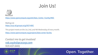 Data center facility coyle iso containers for Open Compute Project | PPT