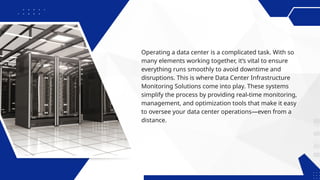 Data Center Infrastructure Monitoring Solutions A Smarter Way to Manage ...