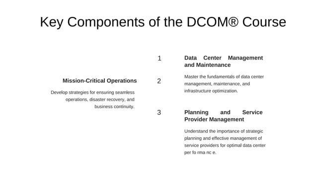 Data Center Management Certification.pdf | Information Services Industry | Industries