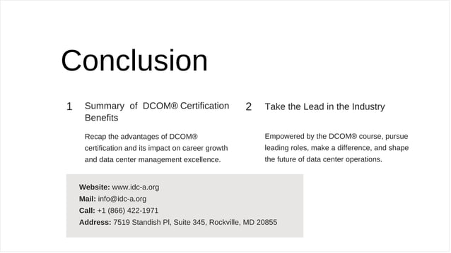 Data Center Management Certification.pdf | Information Services Industry | Industries