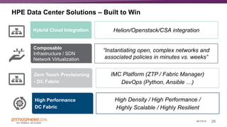 Data center network reference architecture with hpe flex fabric | PPTX