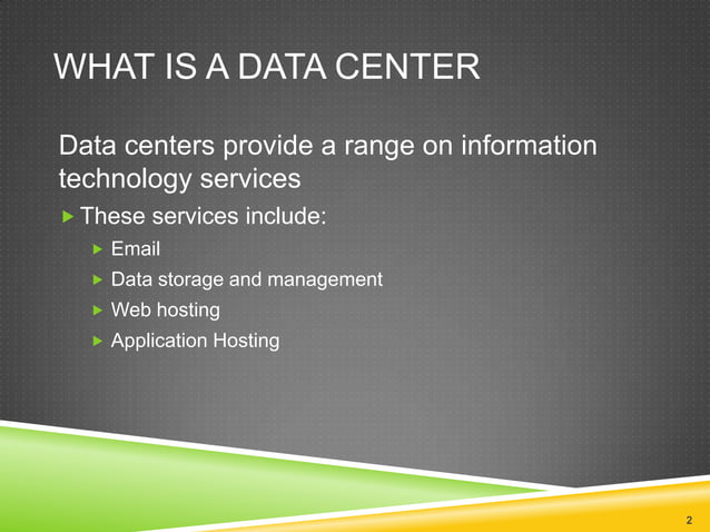 Datacenter overview | PPTX
