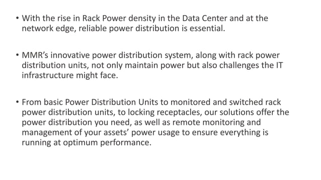 Data Center Power Distribution Unit | PPTX