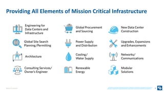 Data Centers and Mission Critical Opportunities | PPTX