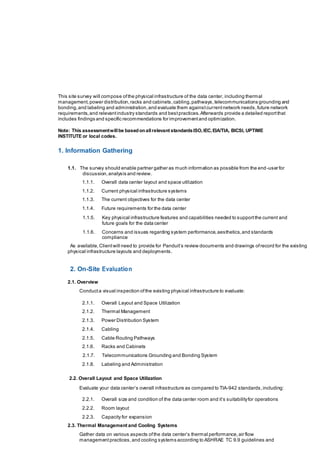 Data Center Site survey document | DOCX