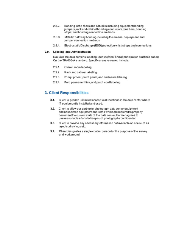 Data Center Site survey document | DOCX