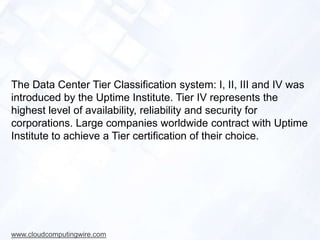 Data Center Tiers : Tier 1, Tier 2, Tier 3 and Tier 4 data center tiers ...