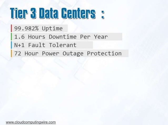 Data Center Tiers : Tier 1, Tier 2, Tier 3 and Tier 4 data center tiers ...