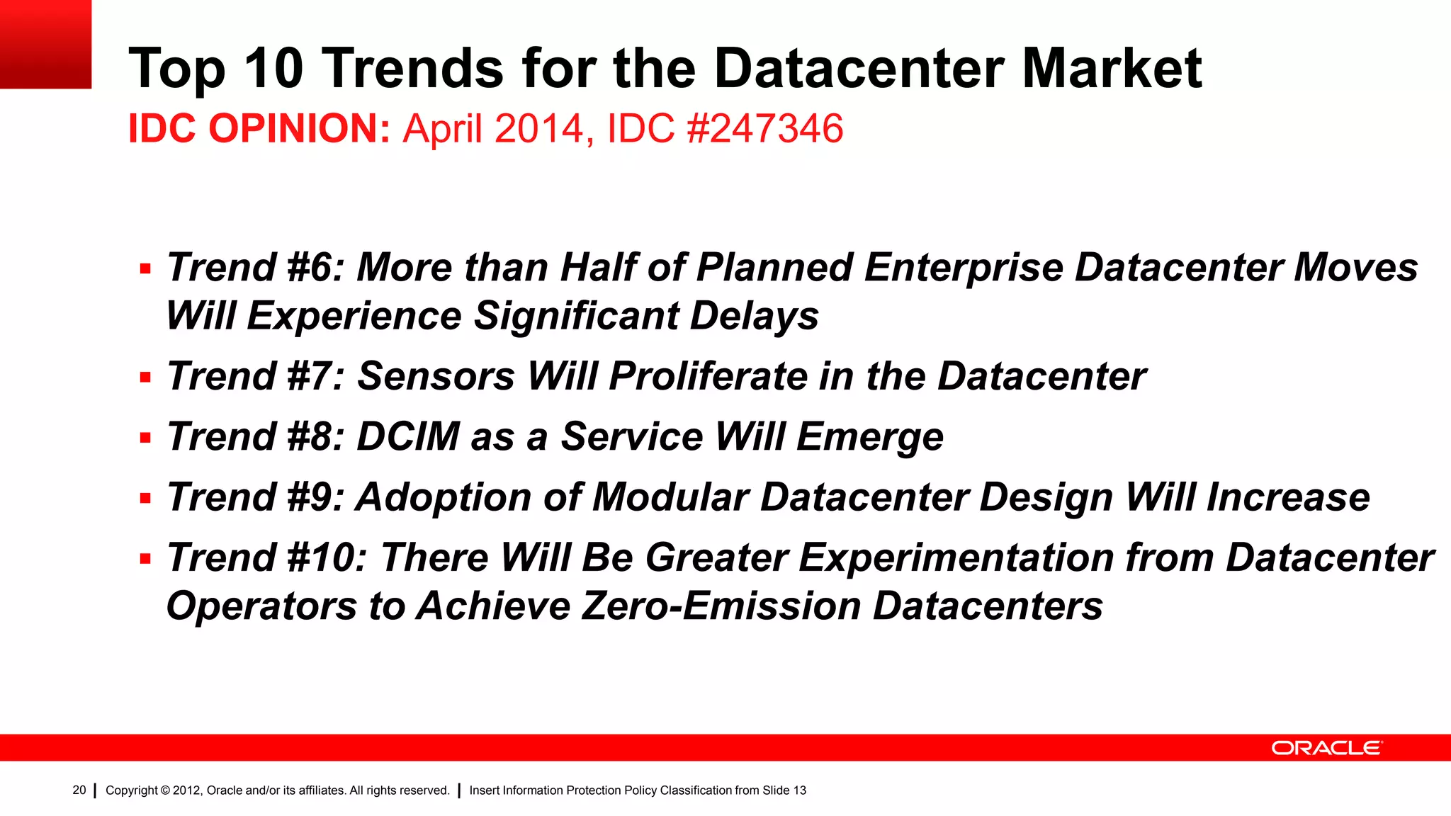 Data center Trends with Oracle | PPTX