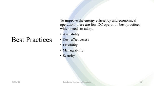 Data center engineering operations | PPTX | Cloud Computing | Internet