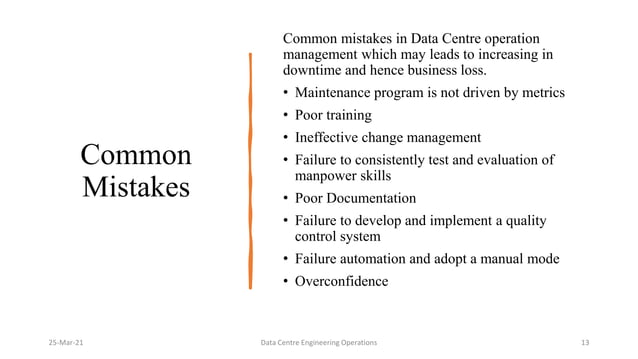 Data center engineering operations | PPTX | Cloud Computing | Internet