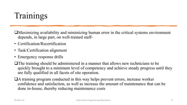 Data center engineering operations | PPTX | Cloud Computing | Internet