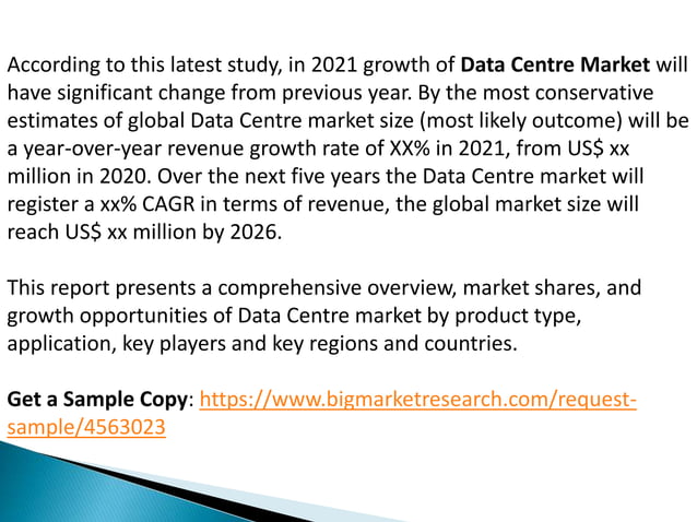 Data centre market | PPTX | Information Services Industry | Industries