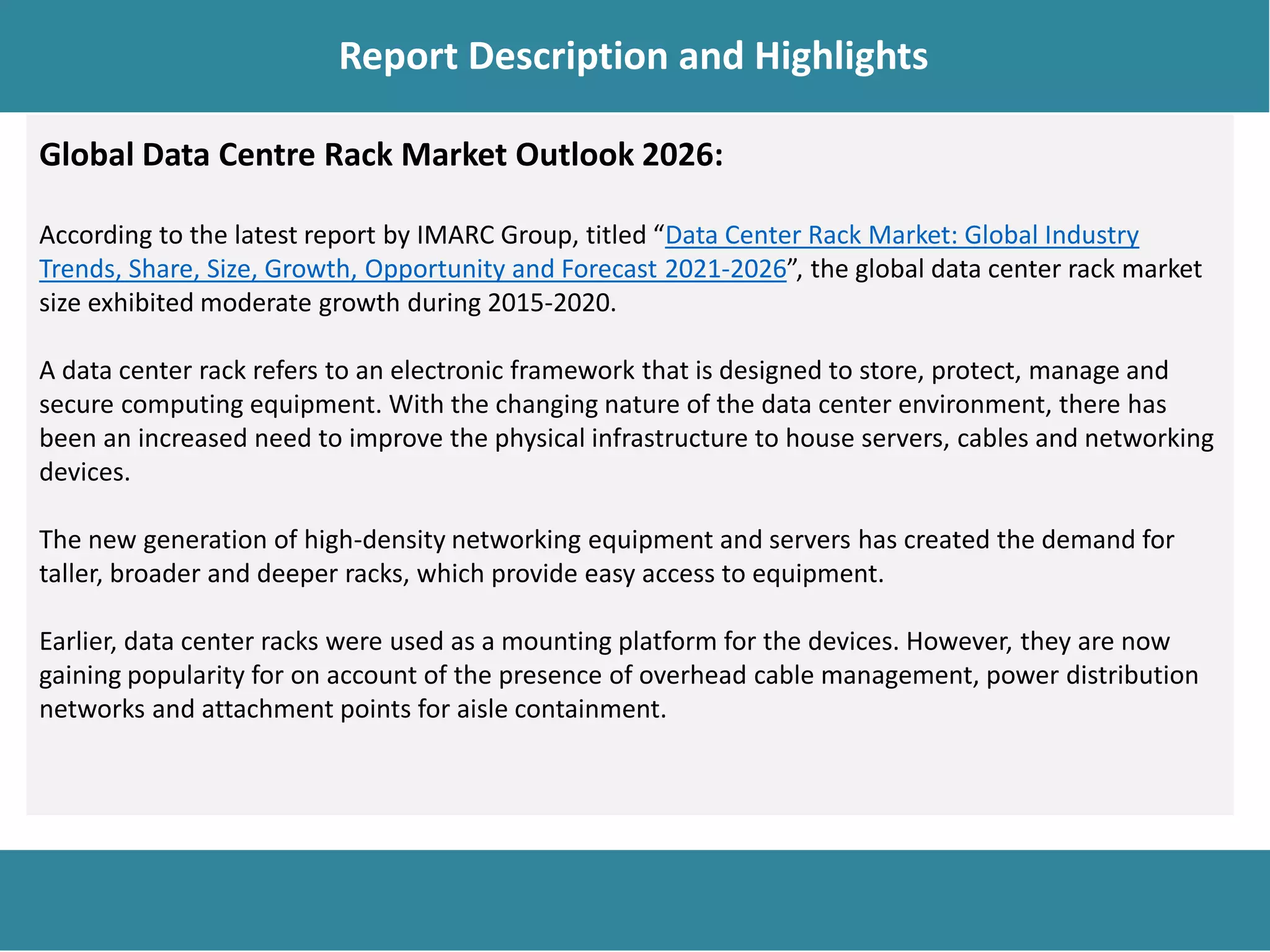 Data Center Rack Market PPT 2021-26 | Enhancing Huge Growth and Latest ...