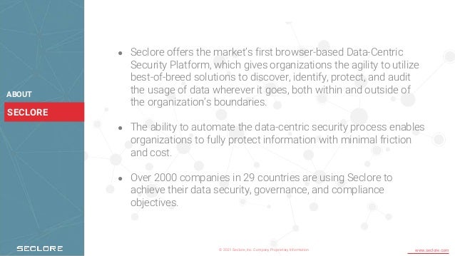 Data Centric Security Architecture | PPT