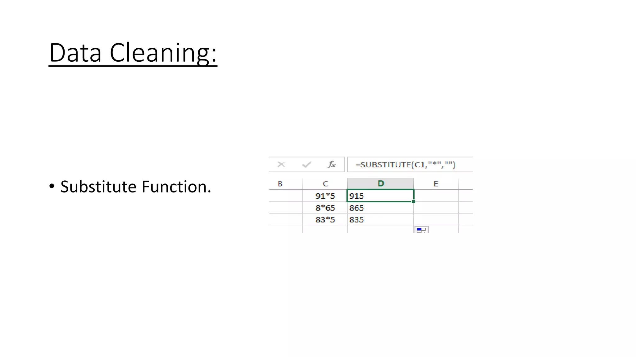 Data cleaning using Excel | PPTX
