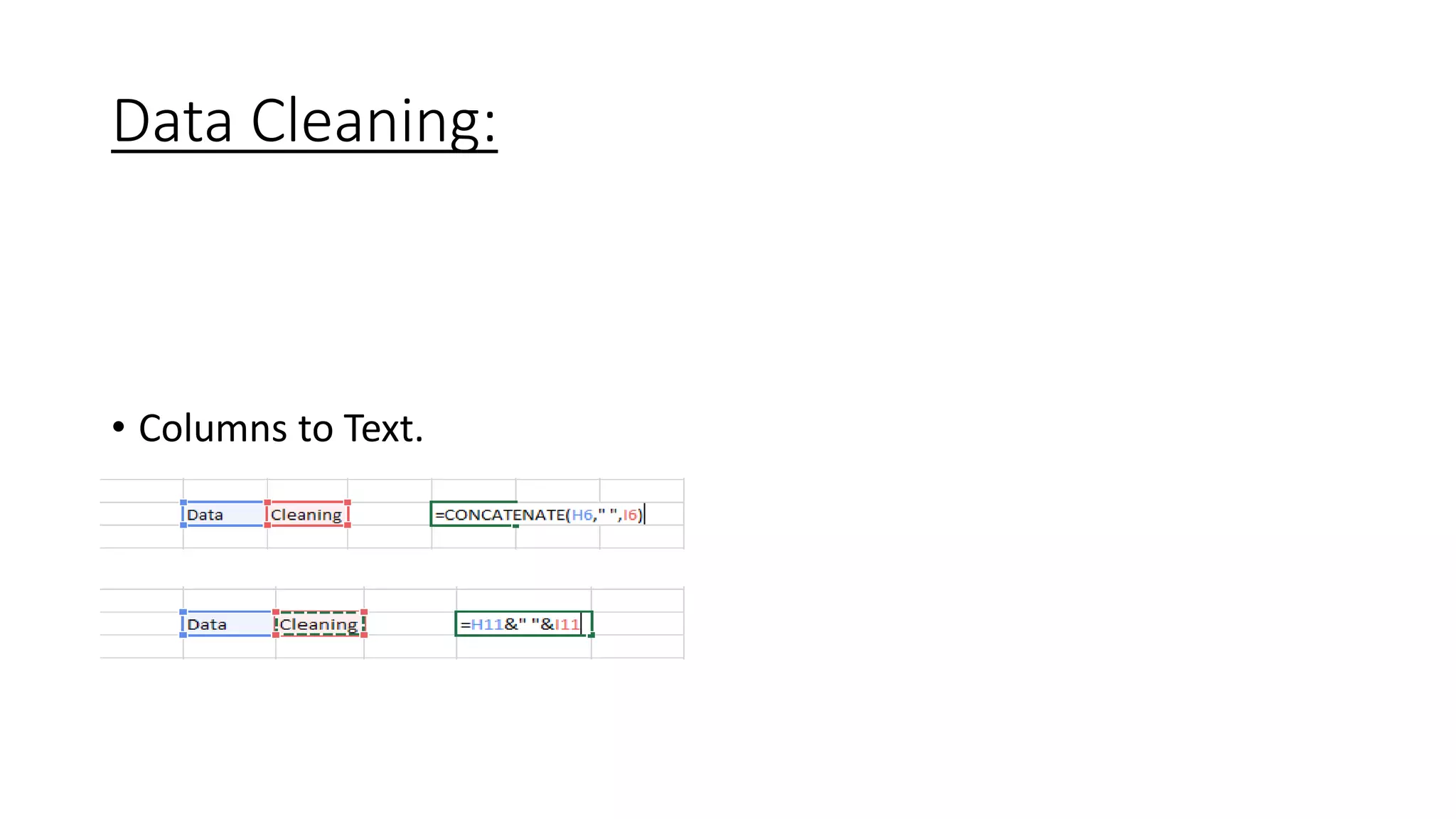 Data cleaning using Excel | PPTX