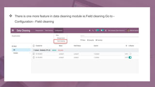 Odoo 14 Data Cleaning Module | PPT