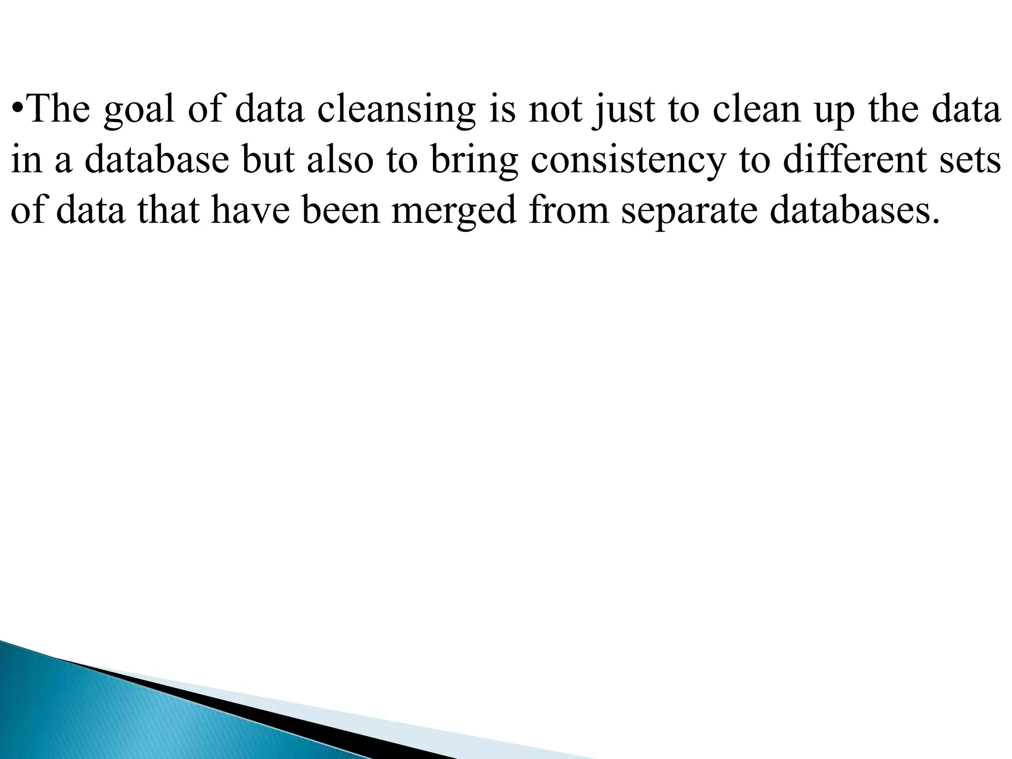 Data cleansing | PPTX