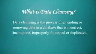 DATABASE CLEANSING SERVICE - B2B MARKETING PARTNERS | PPT
