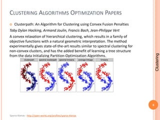 Data clustering and optimization techniques | PPTX | Computing | Technology & Computing