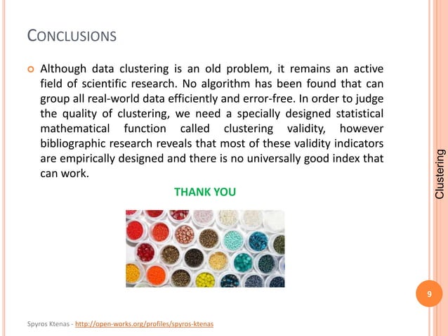 Data clustering and optimization techniques | PPTX | Computing | Technology & Computing