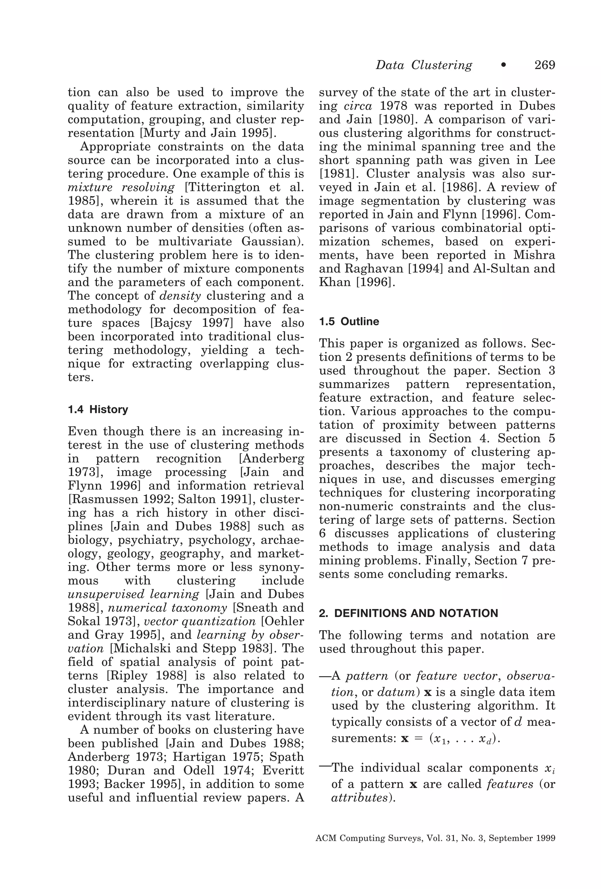 Data clustering a review | PDF | Free Download