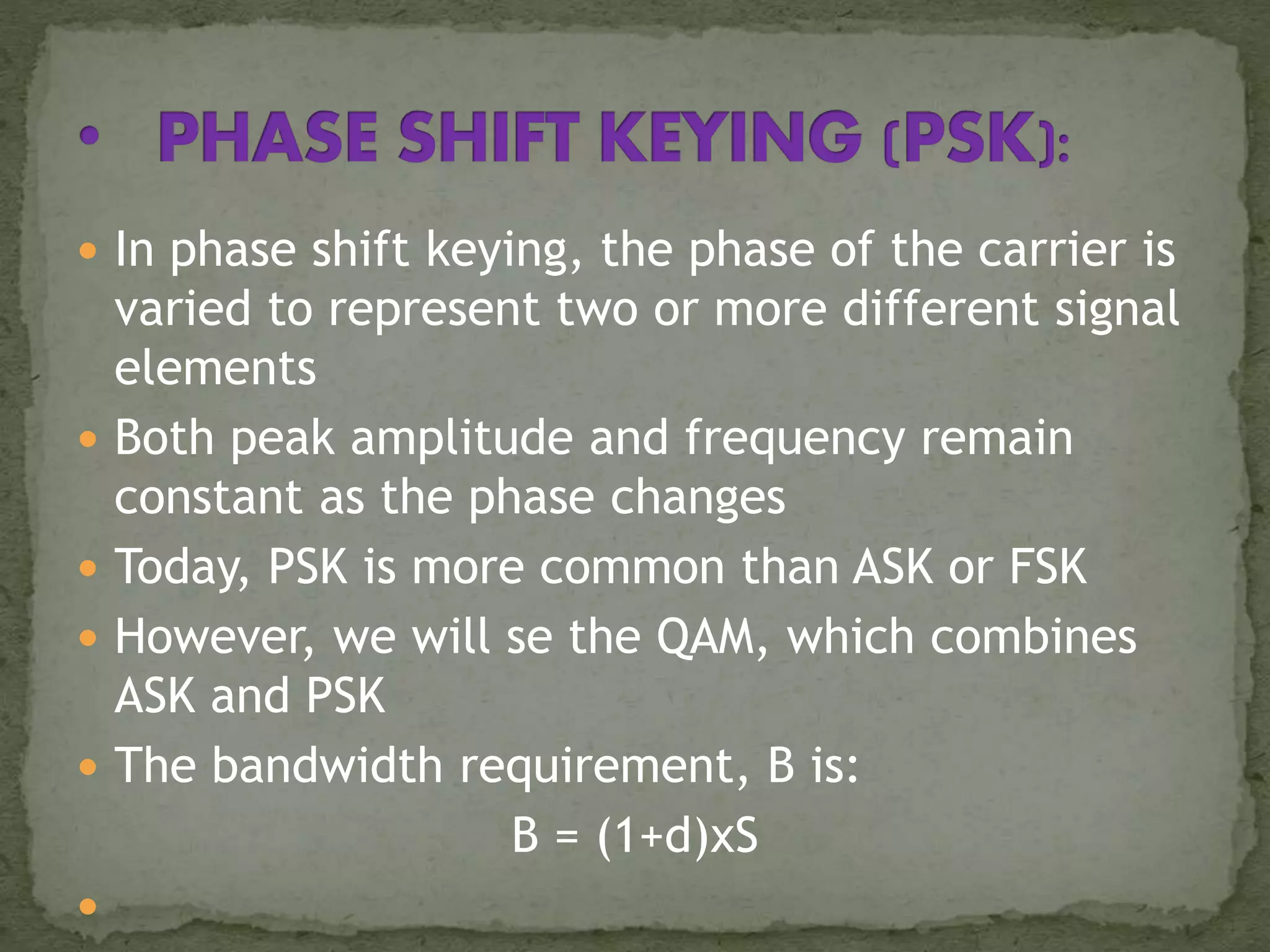 ASK, FSK, PSK Modulation Techniques in Detail | PPTX
