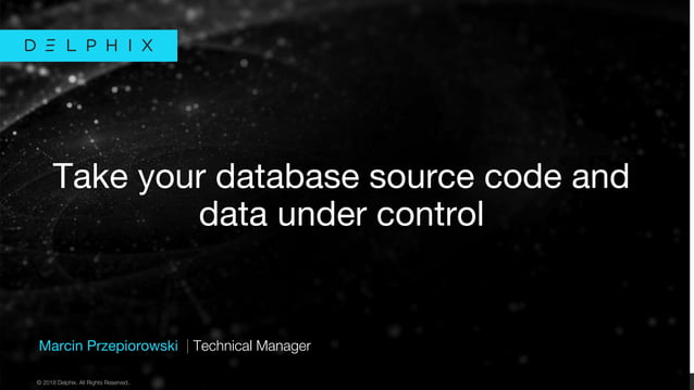 Take Your Database Source Code And Data Under Control Ppt 1833