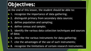 Data collection-statistics | PPT