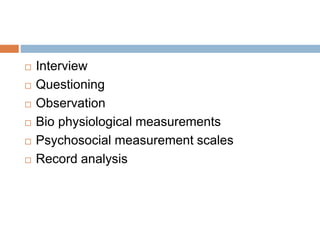 Data collection methods in Nursing research | PPTX