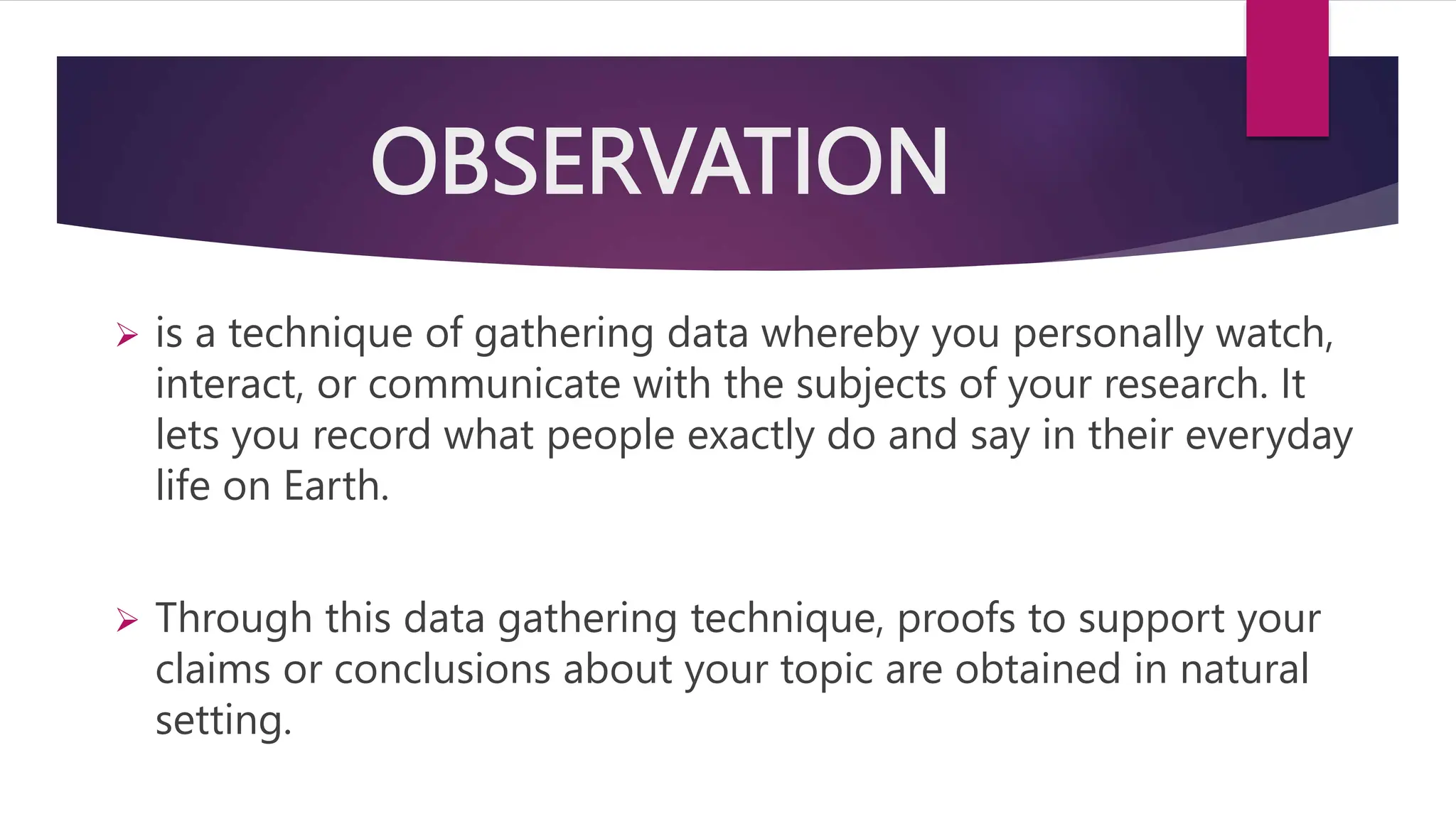 DATA COLLECTION for senior high school students in research | PPTX