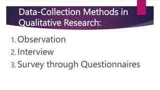 DATA COLLECTION for senior high school students in research | PPTX