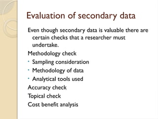Data collection, primary data and secondary data, types | PPTX