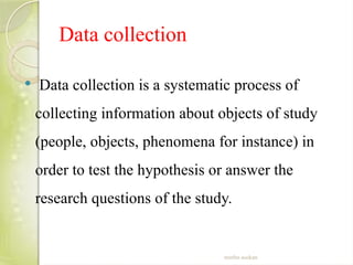 Data Collection presentation research subject | PPT